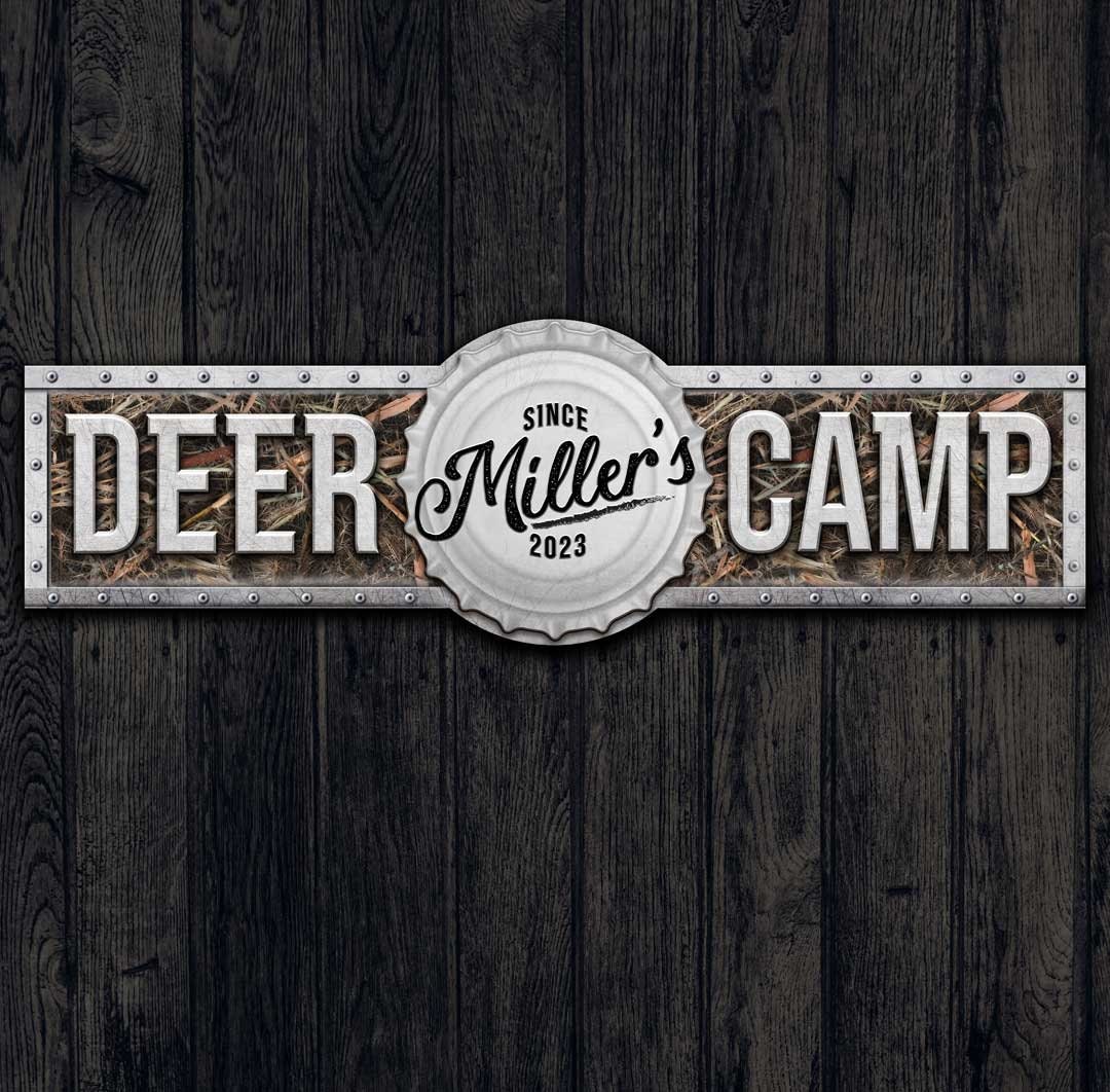 Deer Camp Sign Hunting Decor Large Metal Barn Signs Metal - Etsy