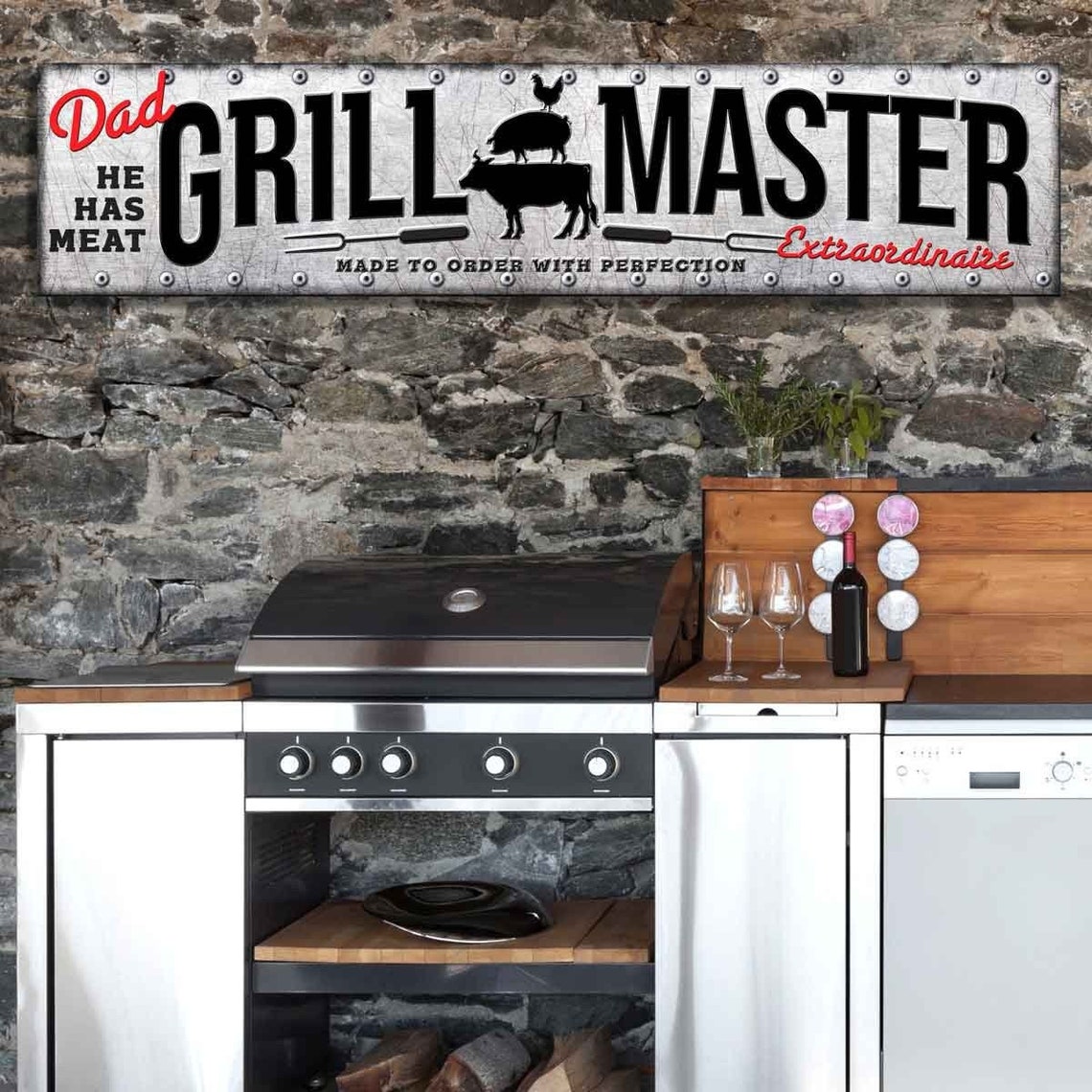 Grill Signs Personalized Grill Master Signmetal Bbq - Etsy