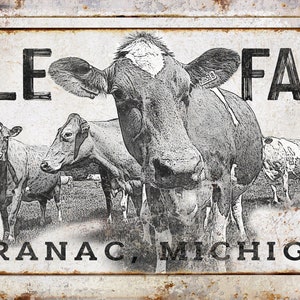 Dairy Farm Sign, Dairy Cow Signs, Personalized Milk Cow Sign, Dairy ...