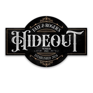 Speakeasy Decor Sign, Hideout Bar Sign, Bourbon Bar Sign, Bar Wall ...