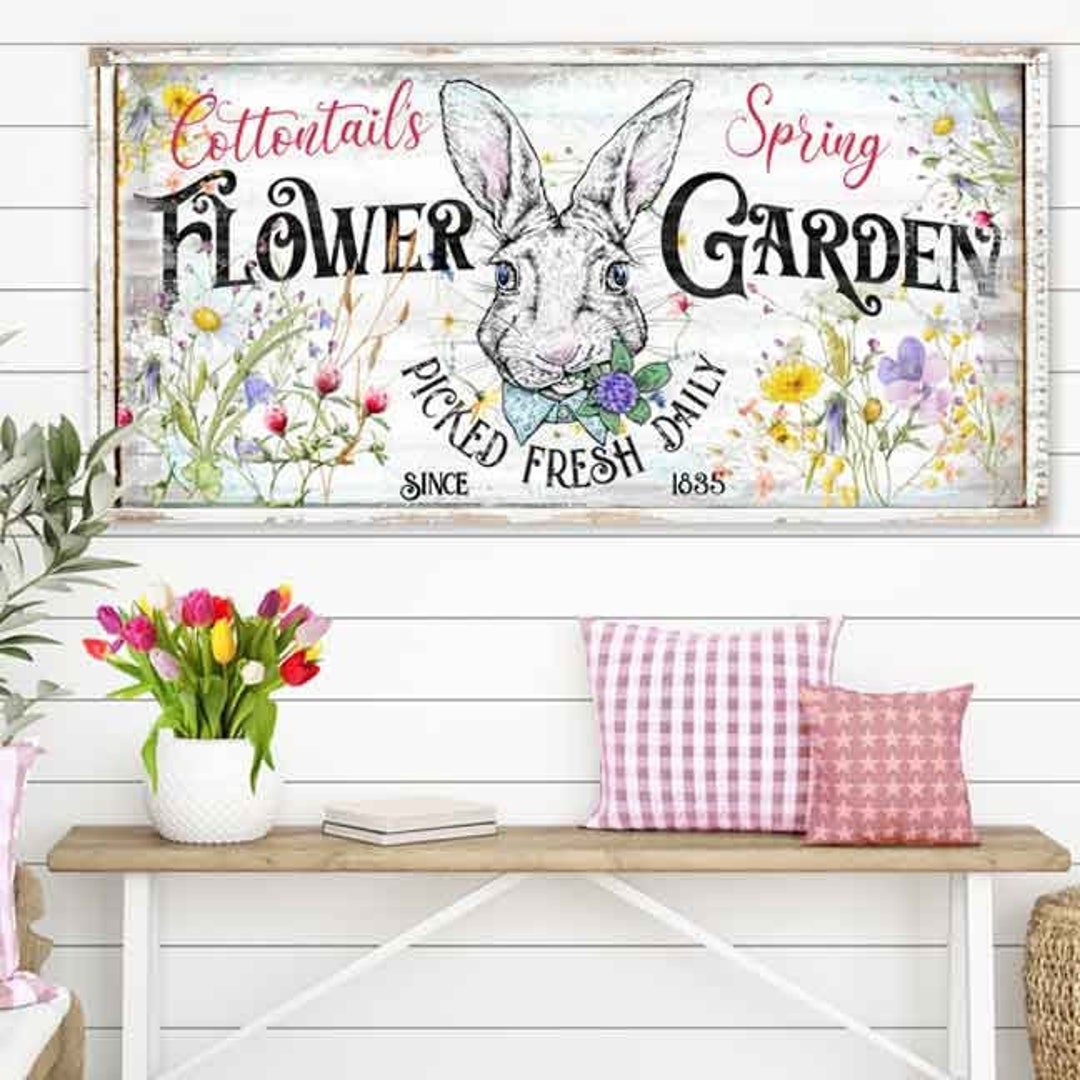 Easter Decor, Easter Bunny Sign, Easter Sign, Holiday Signs, Spring ...
