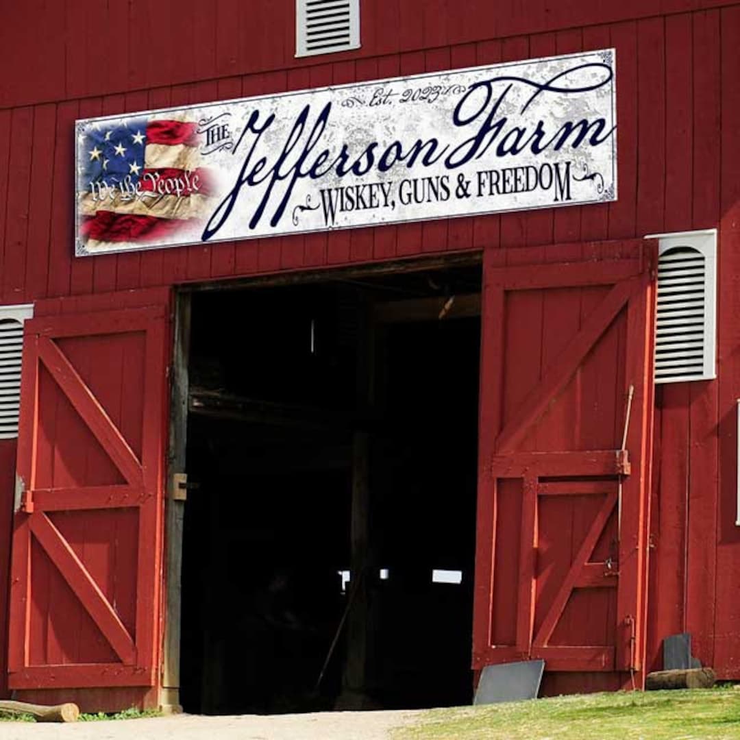 Patriotic Metal Barn Signs, Outdoor Metal Signs, Large Custom Ranch ...