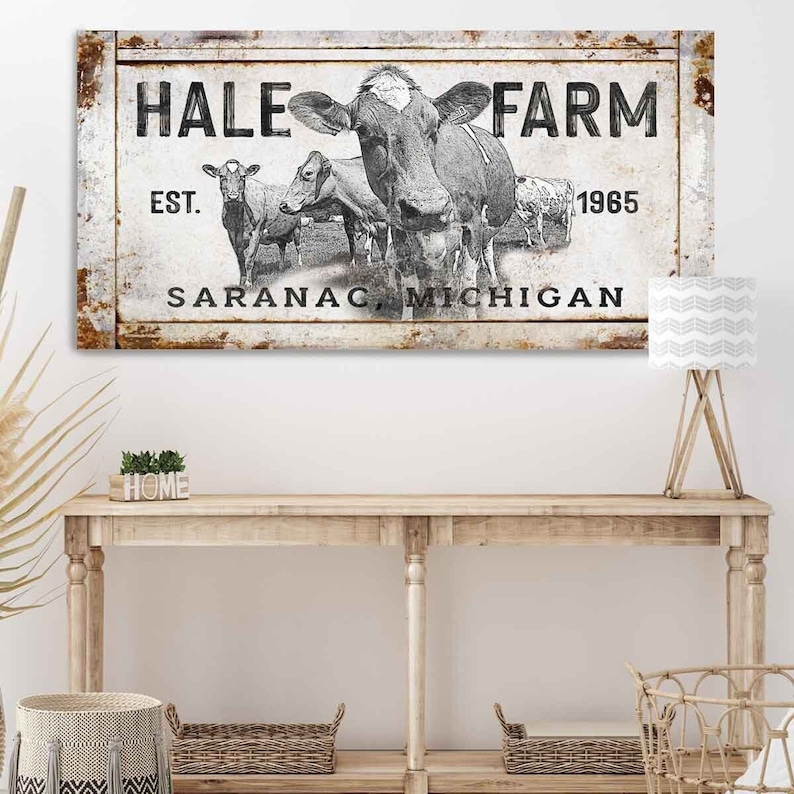Dairy Farm Sign, Dairy Cow Signs, Personalized Milk Cow Sign, Dairy ...