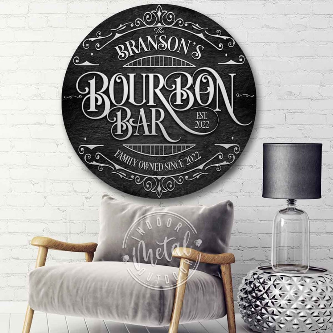 Bourbon Bar Signs, Bourbon Gifts, Whiskey Sign, Bourbon Gifts for Men ...
