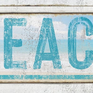 Beach House Sign,metal Beach Sign,beach Sign in Teal,coastal Farmhouse ...