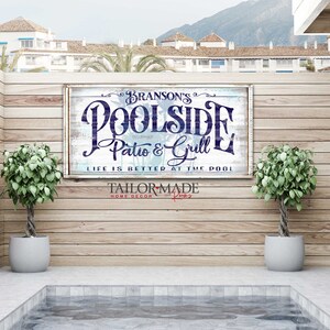 Pool Signs Pool Decor Pool & Patio Sign Pool Sign, Modern Farmhouse ...