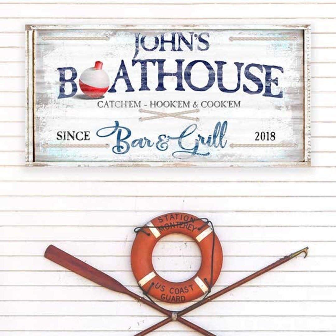 METAL Boat House Signs, Pool Signs, Dock Sign, Lake House Sign, Boat ...