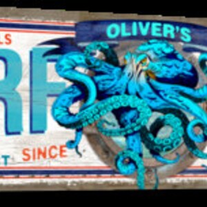 Surfboard Wall Art, Octopus Art, Surf Shop Sign,teen Surf Decor ...