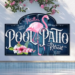 Pool and Patio Sign, Personalized Pool Signs, Custom Pool Signs, Pool ...