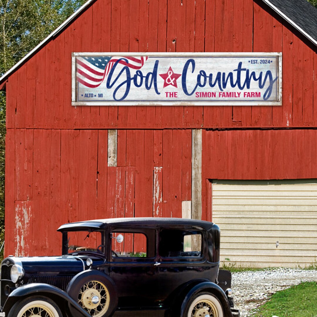 Barn Sign, Business Sign, Large Metal Sign, Metal Artwork, 4th of July ...