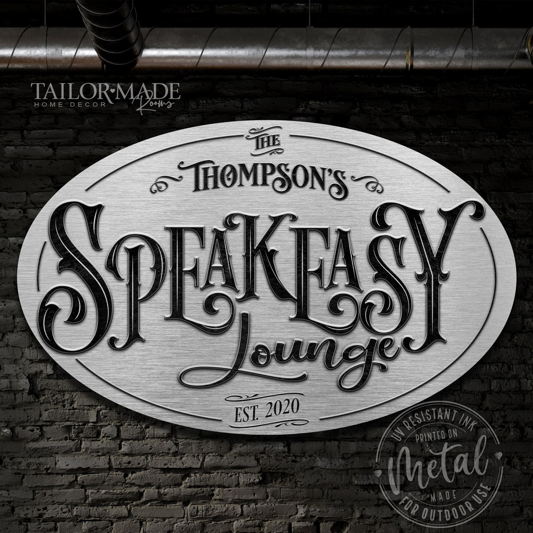 Speakeasy Bar Sign, Lounge Bar Sign, Speakeasy Lounge Sign,bar Wall ...
