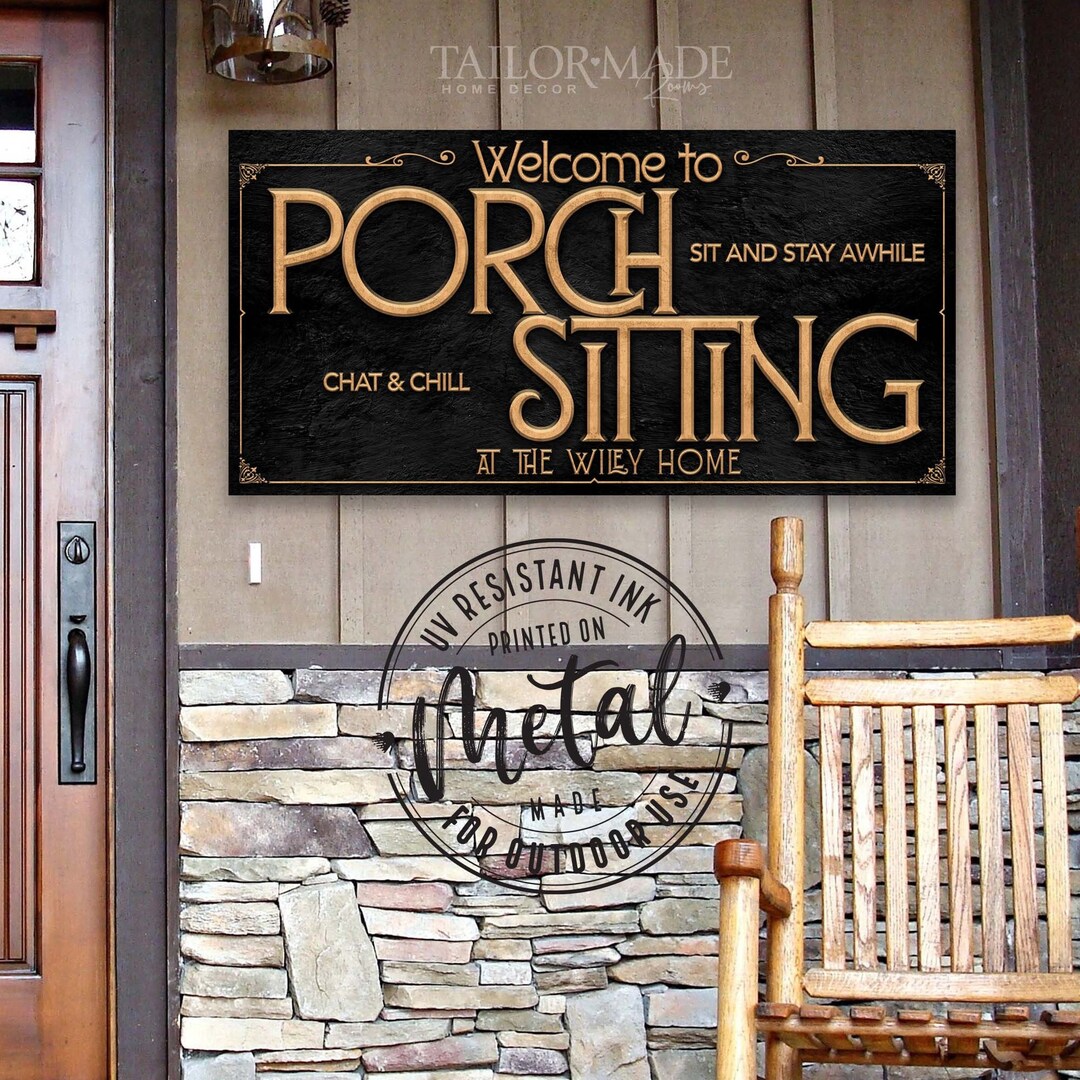 Porch Decor, Front Porch Sign, Porch Sitting Sign, Modern Farmhouse ...
