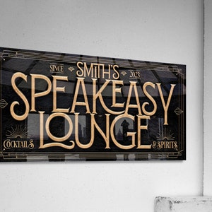 Speakeasy Bar Sign, 1920's Speakeasy, Lounge Bar Sign, Speakeasy Lounge Sign,bar Wall Decor ...