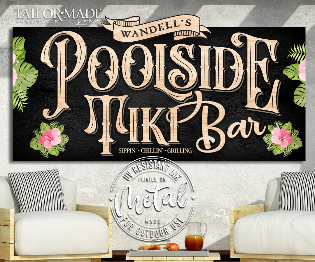 Pool Sign, Pool & Patio Sign, Pool Decor, Pool Deck Decor,poolside Sign ...