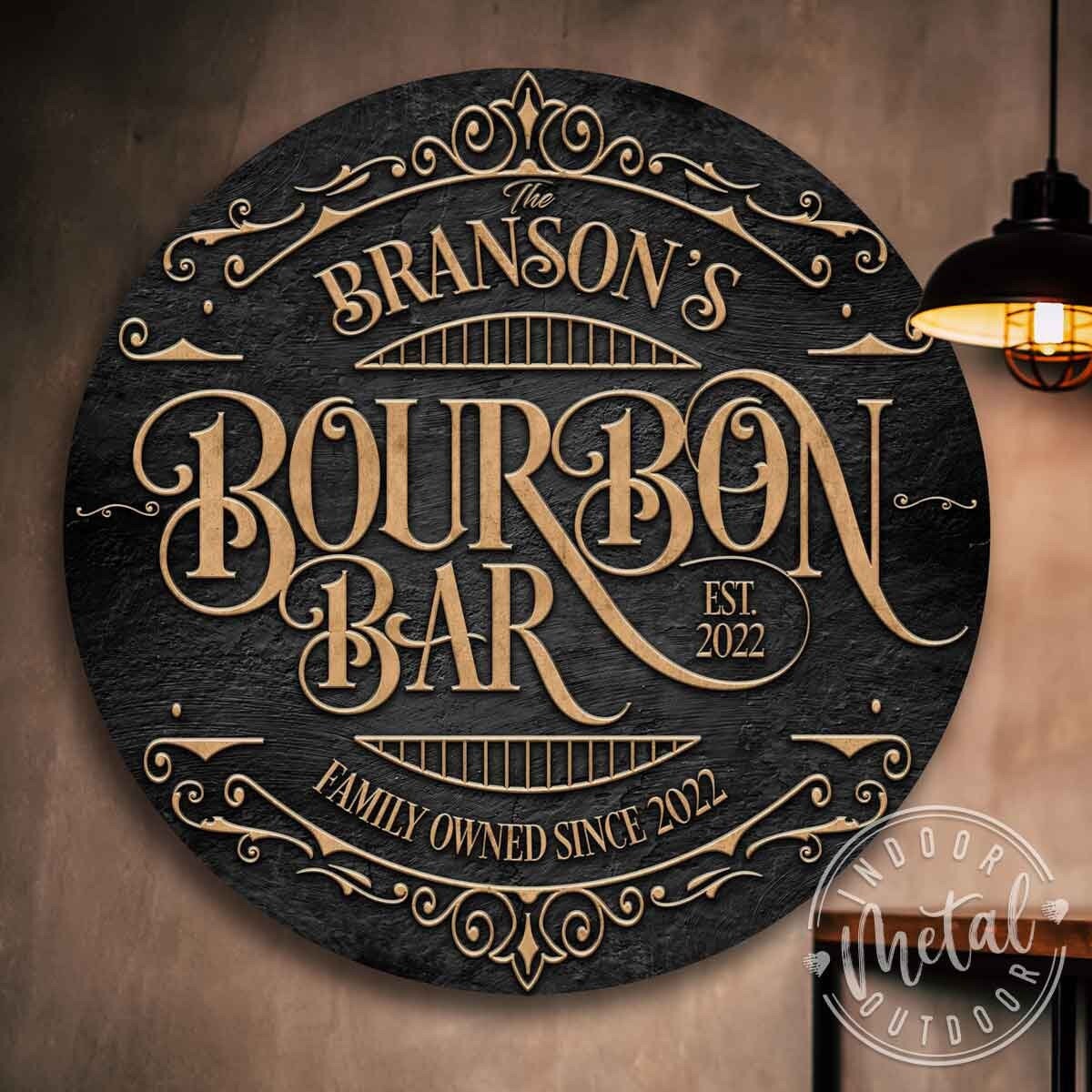 Bourbon Bar Sign Whiskey Bar Sign Bar Wall Decorwhiskey Bar - Etsy