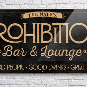 Prohibition Sign, Speakeasy Sign, Speakeasy Bar Decor, 1920's Speakeasy ...