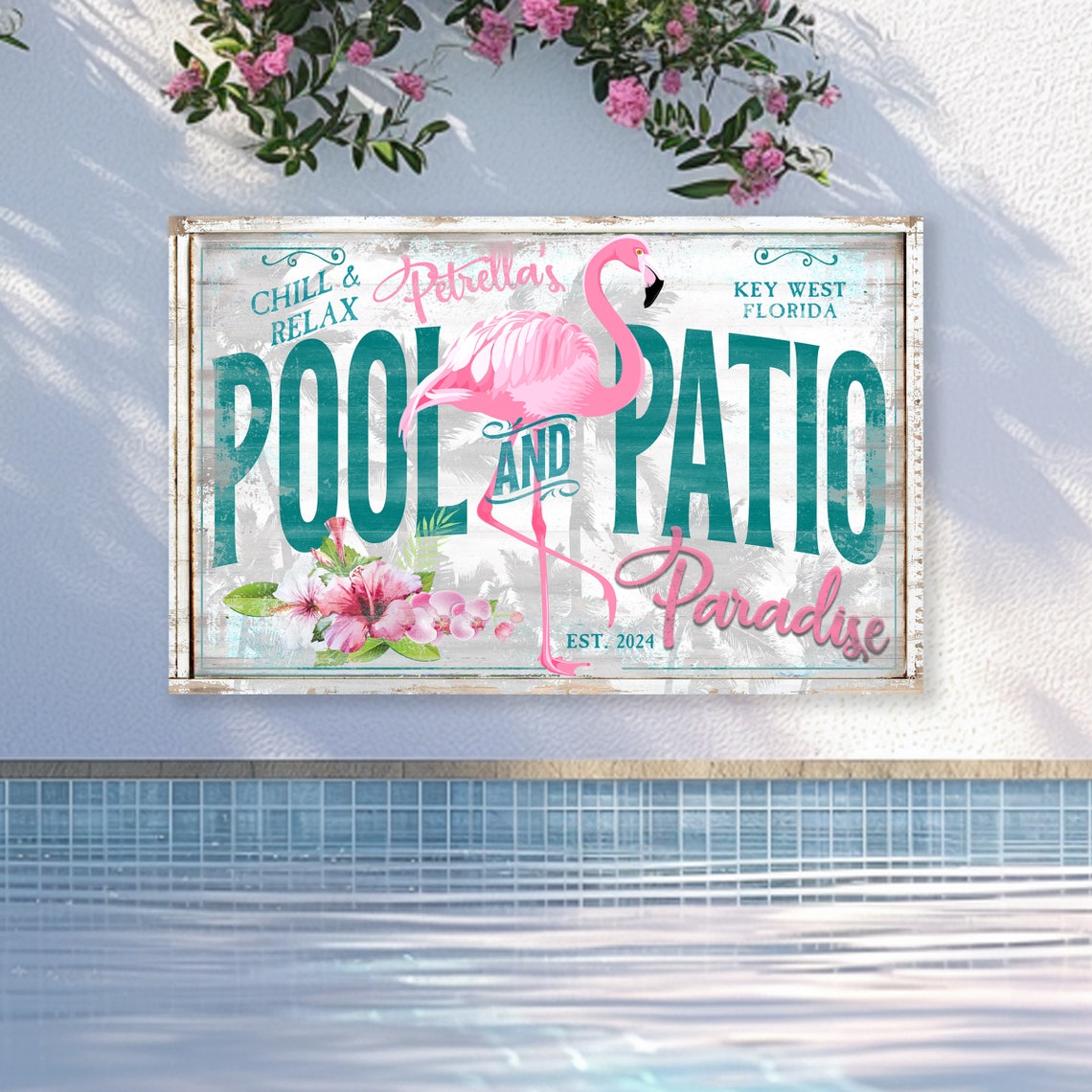 Pool & Patio Sign, Personalized Pool Signs, Custom Pool Signs, Pool ...
