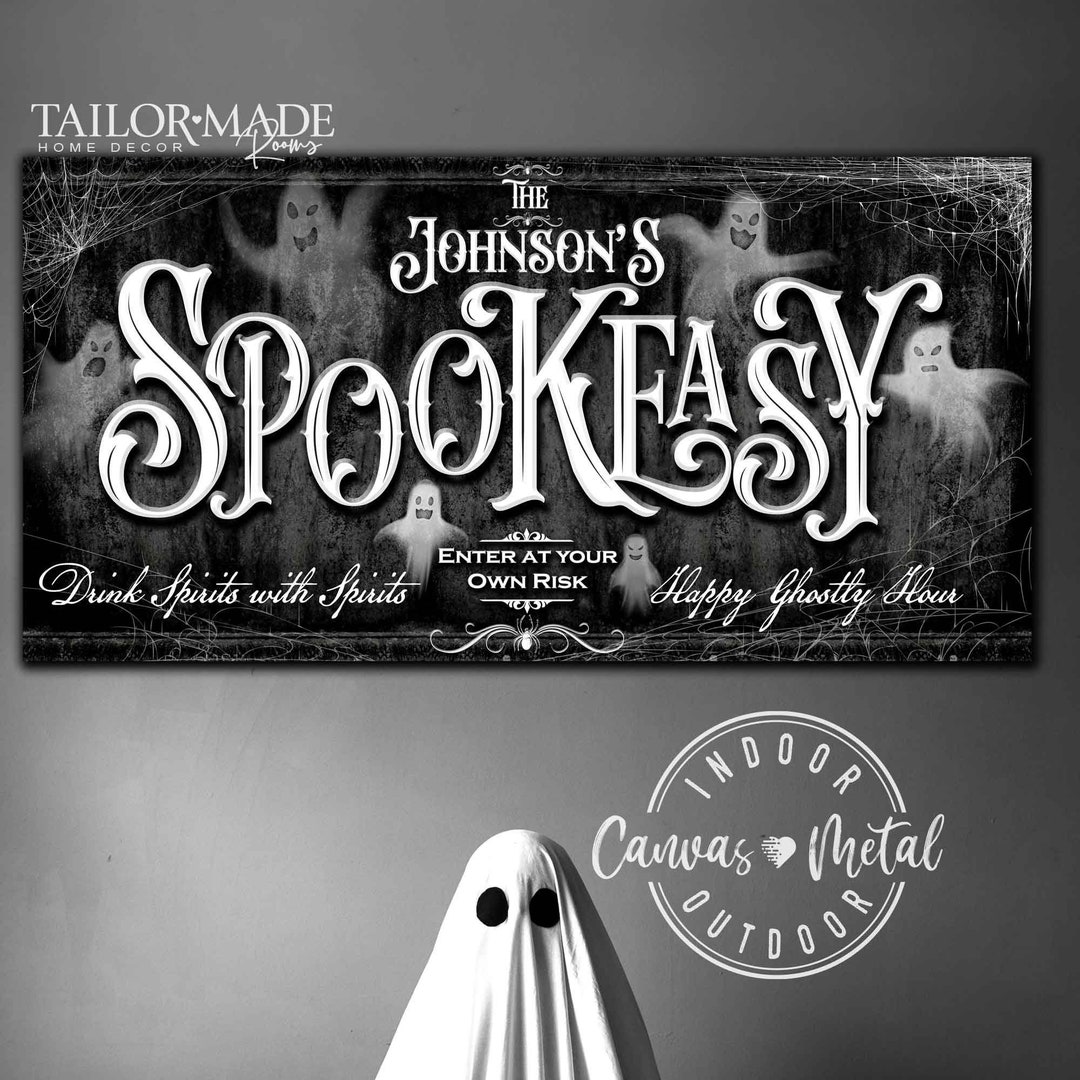 Halloween Signs, Halloween Wall Decor, Spookeasy Halloween Home Decor ...