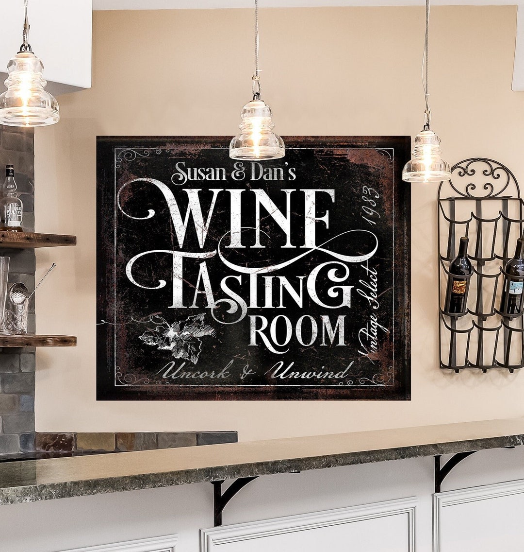 Wine Bar Sign, Lounge Sign,wine Tasting Bar Sign,signs for Home Bar ...