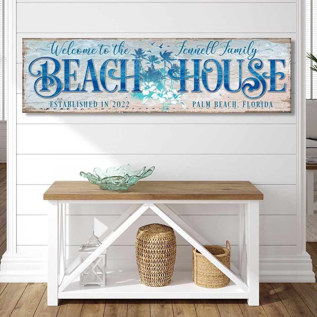 Beach House Sign, Beach House Decor, Beach Decor,metal Beach Sign ...