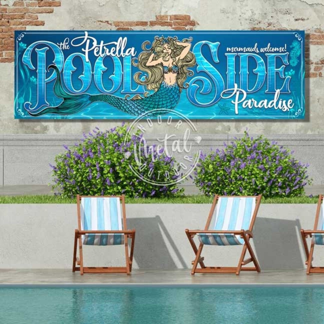 Personalized Pool Sign, Pool & Patio Sign, Pool Signs, Swimming Pool ...