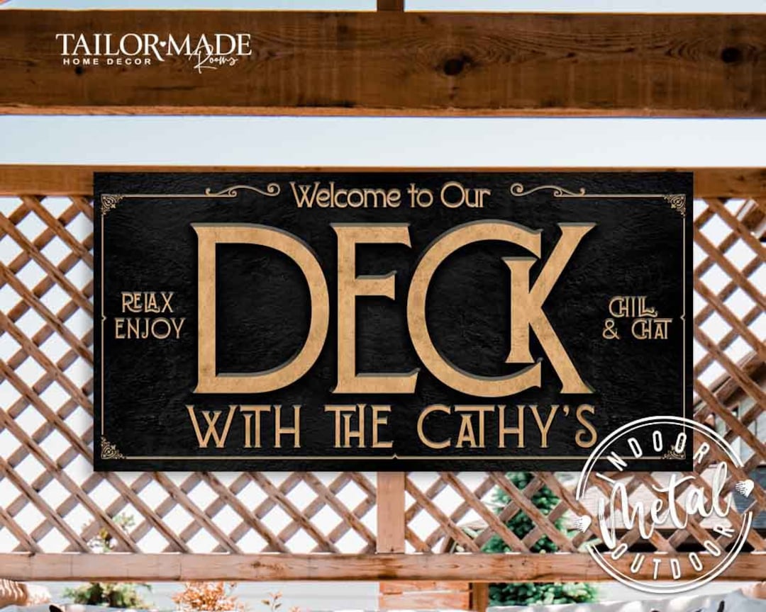 Deck Sign,pool and Patio,deck Wall Decor,deck Decor,deck Sign,pool Sign ...