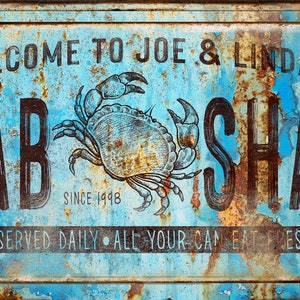 Coastal Wall Decor,beach House Sign, Crab Sign, Beach House Wall Decor ...