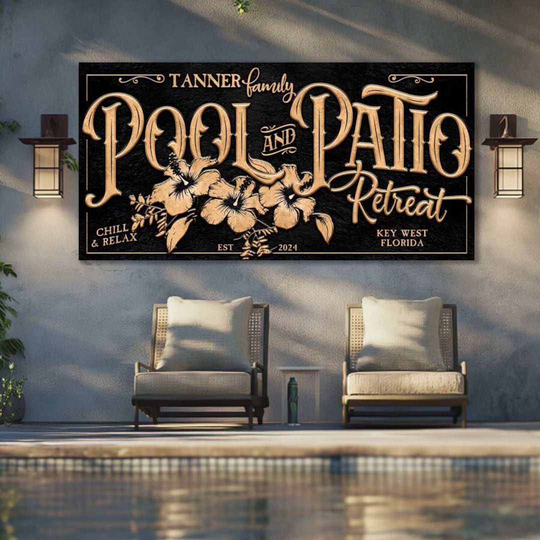 Pool and Patio Sign,pool Sign,patio Decor, Pool Decor,swimming Pool ...