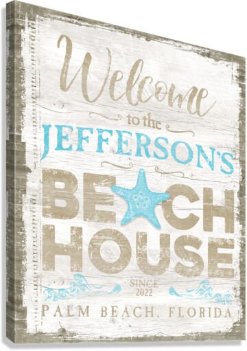 Beach House Signs, Personalized Beach House Sign,beach Cottage Decor ...