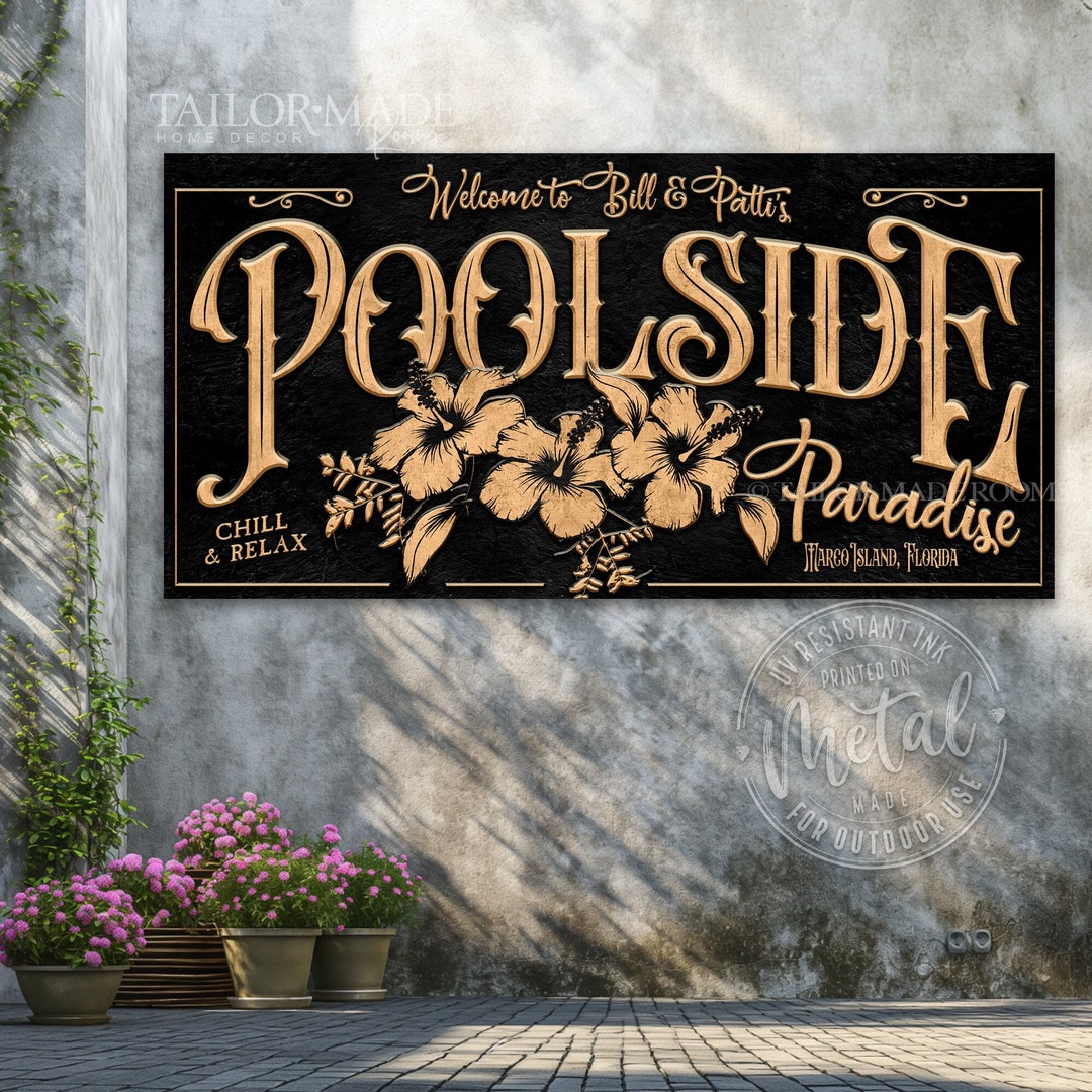 Pool & Patio Sign, Patio Wall Decor, Pool Signs,pool Decor, Pool Art ...