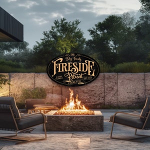 Fire Pit Sign, Personalized Fire Pit Sign, Campfire Sign, Backyard Bar ...