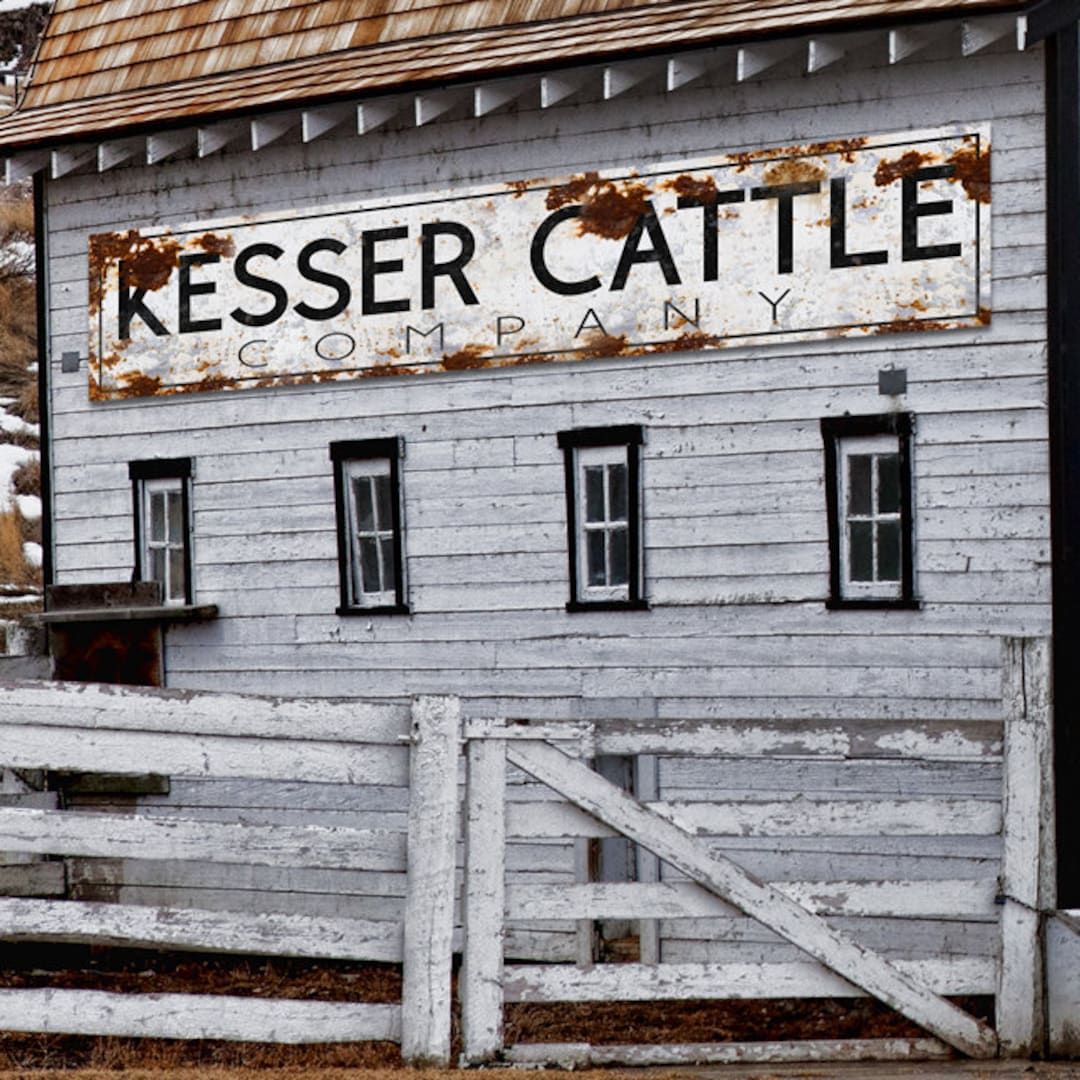 Barn Sign, Large Metal Signs, Large Custom Ranch Sign, Metal Barn Signs ...