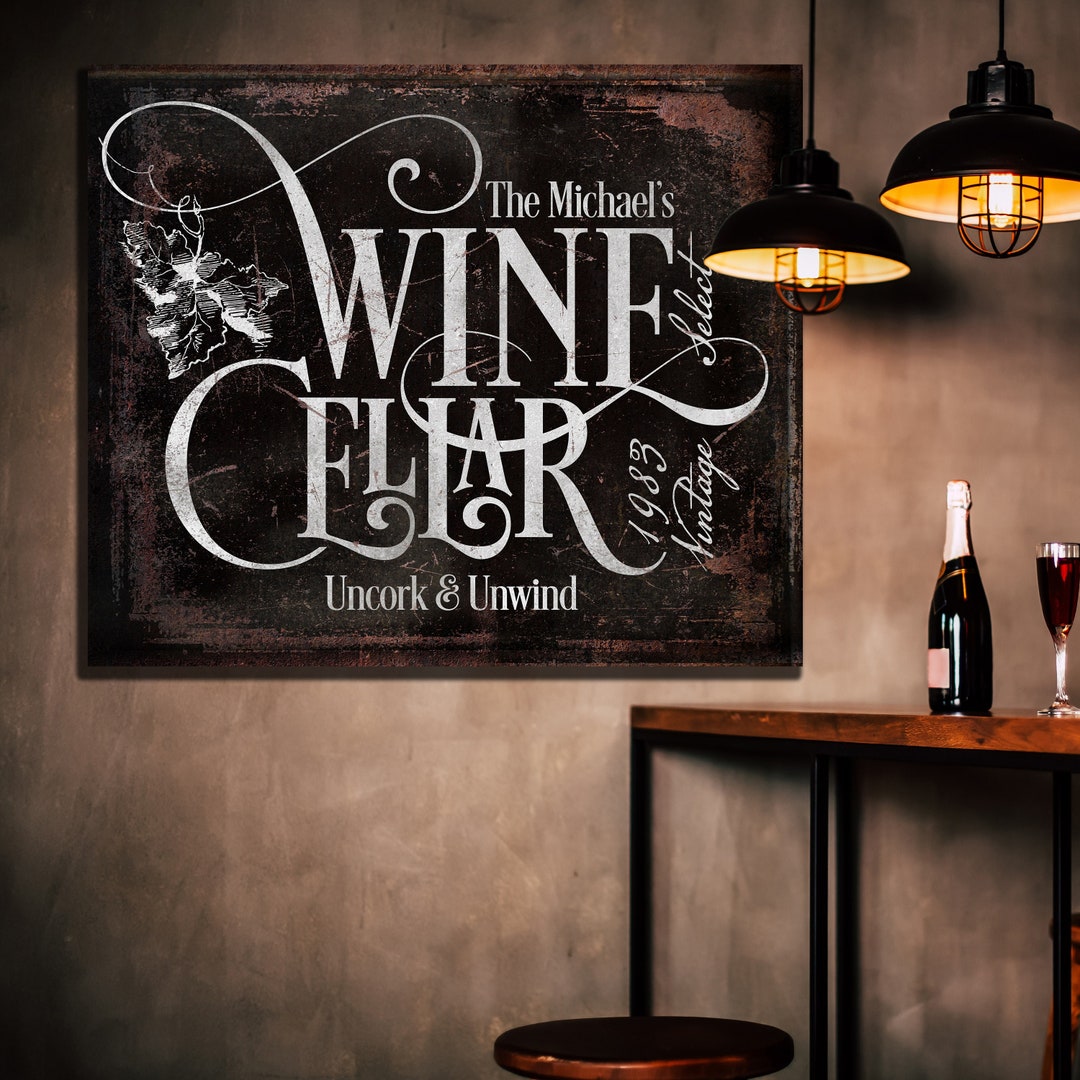 Wine Bar Sign, Wine Decor, Personalized Wine Bar Sign, Wine Bar Wall ...