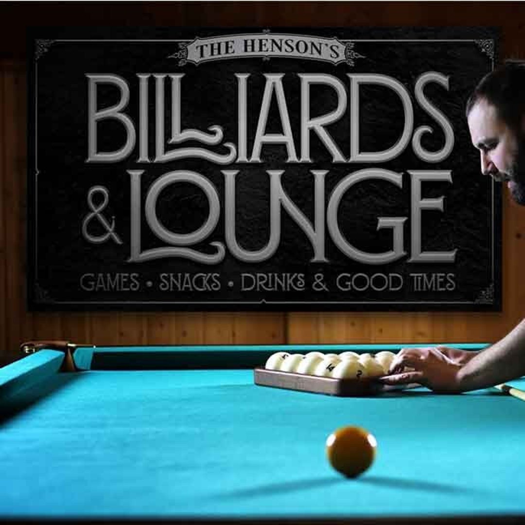 Billiards Sign,billiard Room Decor, Game Room Decor, Pool Table Sign ...