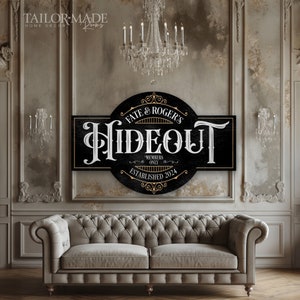 Speakeasy Decor Sign, Hideout Bar Sign, Bourbon Bar Sign, Bar Wall ...