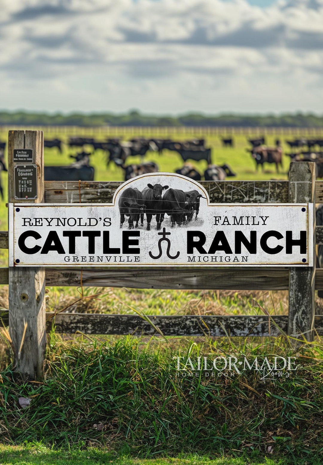 Cattle Ranch Signs, Metal Barn Signs, Large Metal Signs, Ranch Sign ...