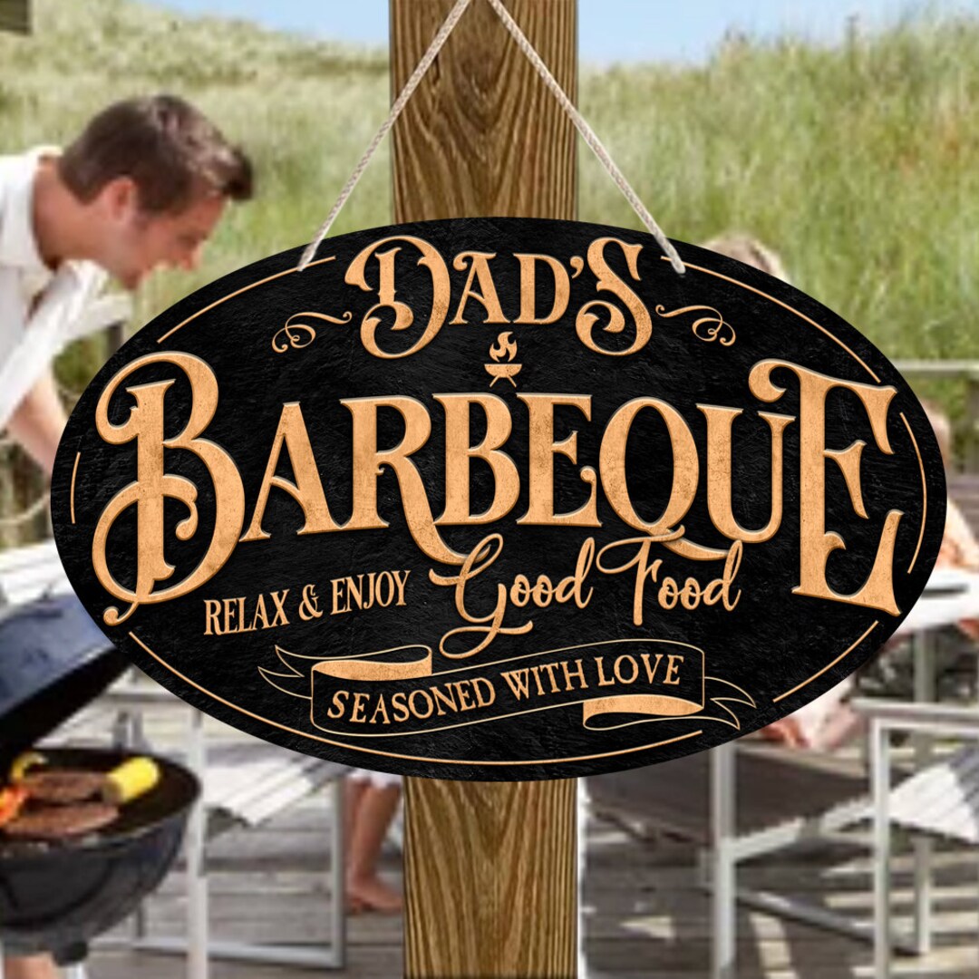 Dad Bar and Grill Sign, Dad BBQ Sign, Personalized Bar & Grill Sign ...