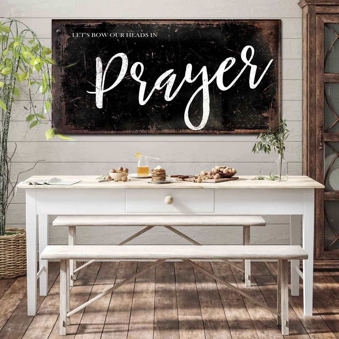 Christian Art, Modern Farmhouse Decor, Prayer Sign, Rustic Farmhouse ...