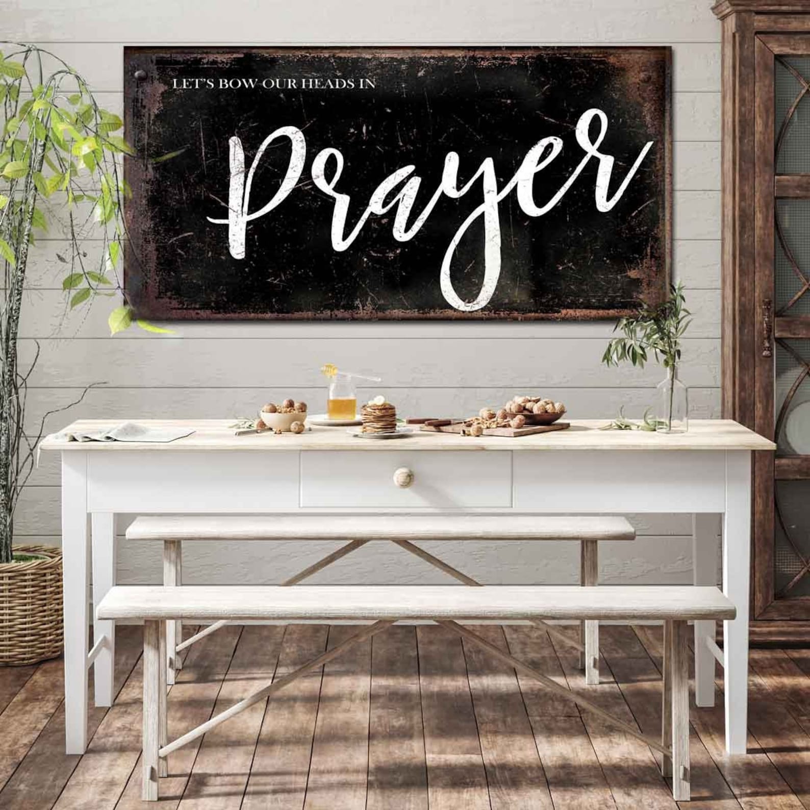 Christian Art, Modern Farmhouse Decor, Prayer Sign, Rustic Farmhouse ...