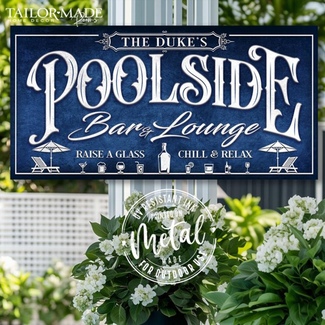 Pool and Patio Sign, Personalized Pool Sign, Custom Pool Sign,patio ...