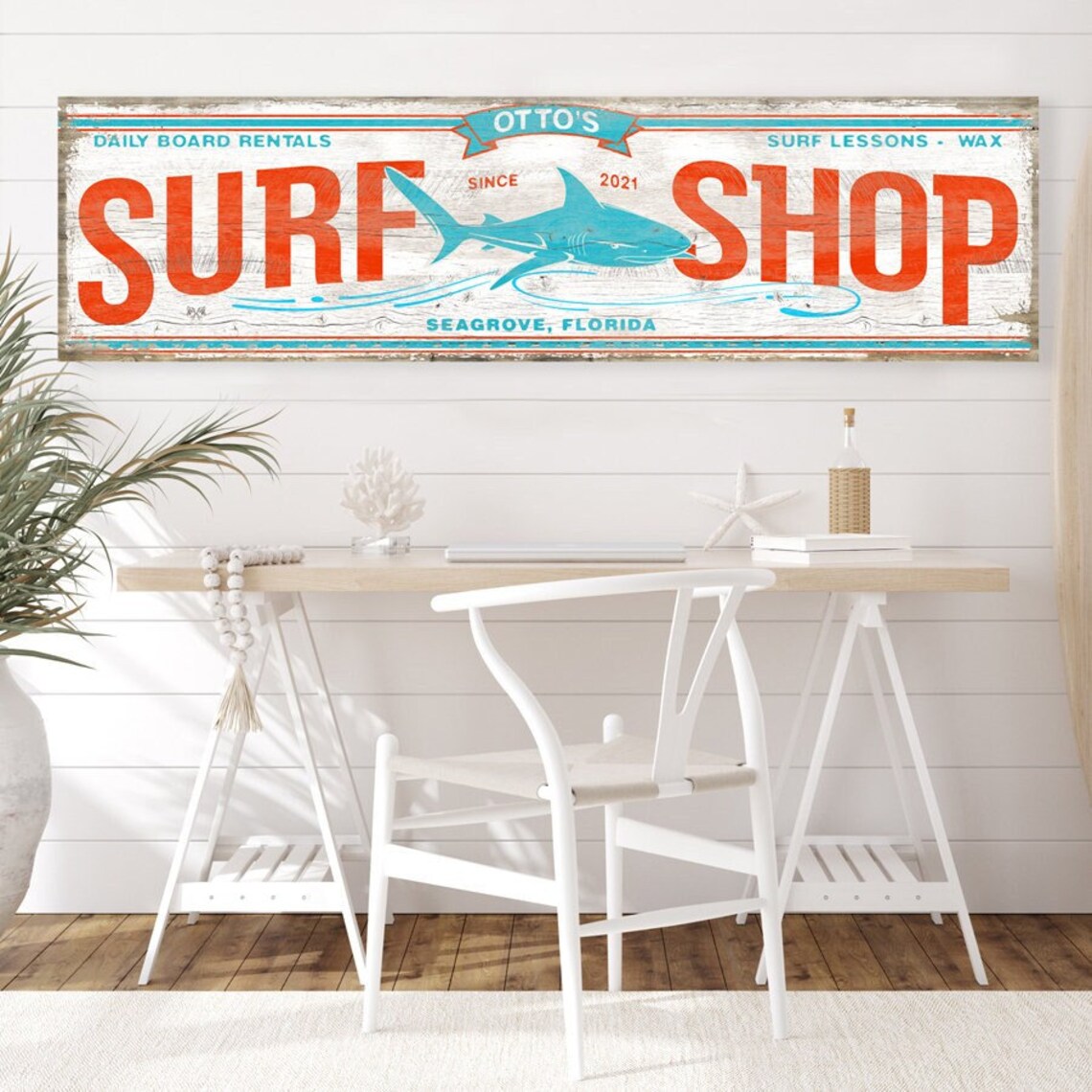 Surf Wall Decor Shark Wall Decor Surfing Art Surfer Boy - Etsy