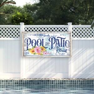 Pool & Patio Sign, Personalized Pool Signs, Custom Pool Signs, Pool ...