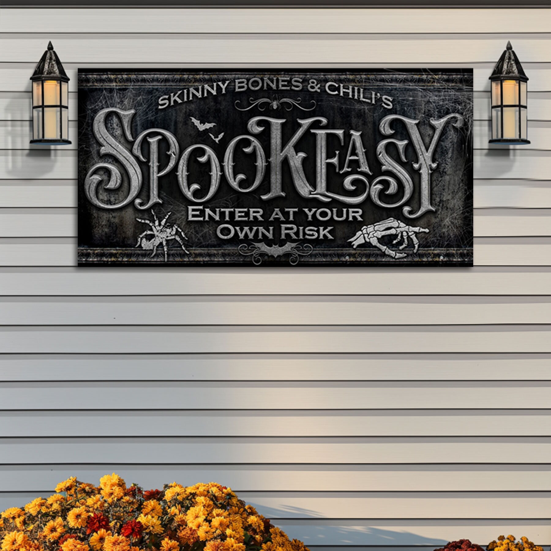 Halloween Sign Spookeasy Lounge, Personalized Halloween Wall Decor ...