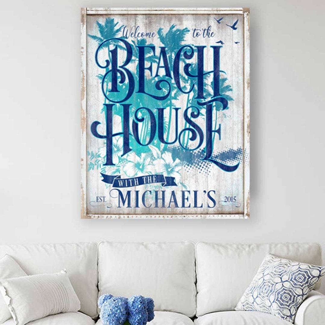 Coastal Wall Decor, Beach House Sign,beach Wall Sign,beach Decor ...