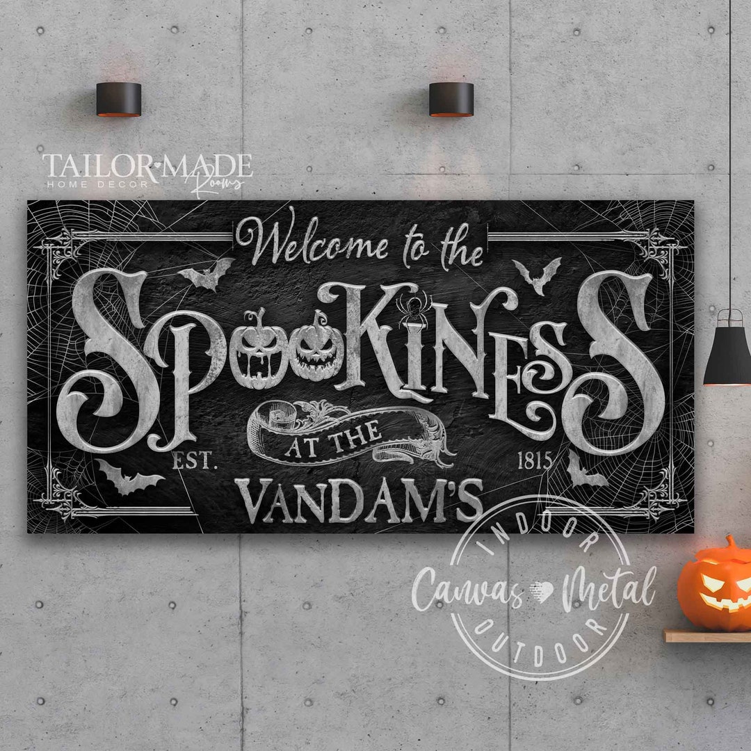 Halloween Wall Decor Sign Spookeasy Family Name Decor Spooky Wall Decor ...