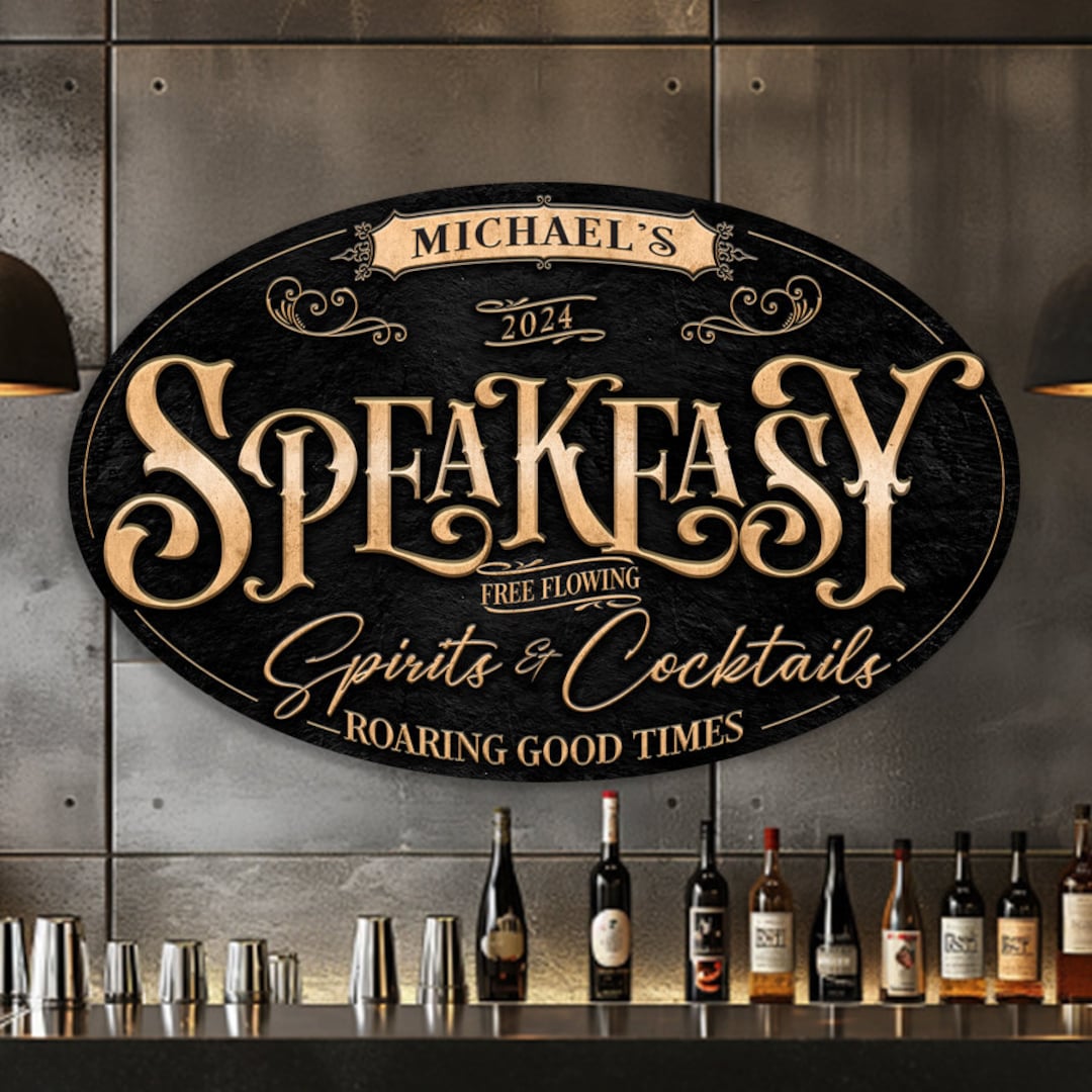 Speakeasy Sign, Speakeasy Bar Sign, Lounge Bar Sign, Metal Speakeasy Lounge Sign,bar Wall Decor ...