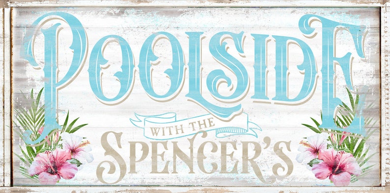 Pool & Patio Sign, Pool Sign Pool Deck Decor,poolside Sign,personalized ...