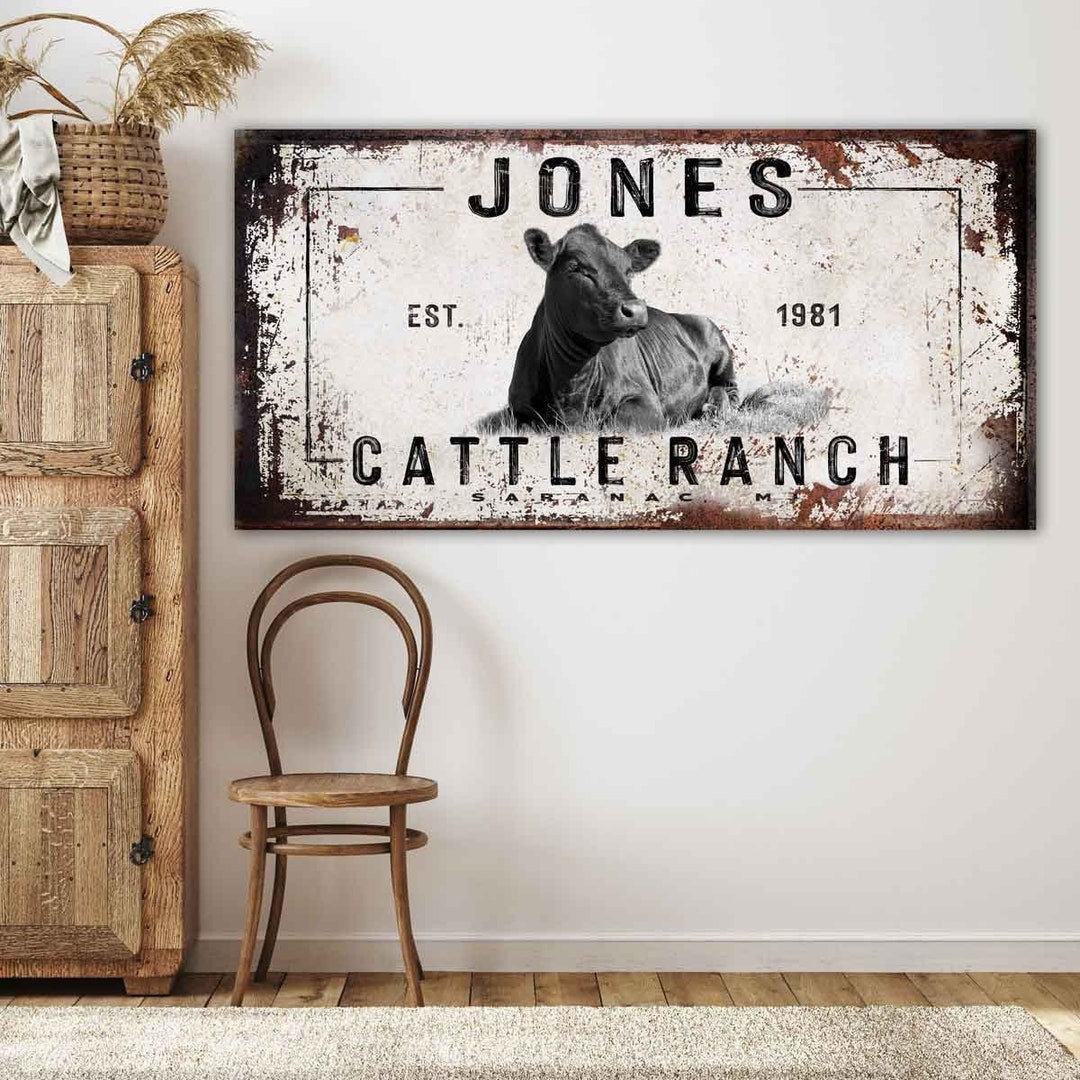 Cattle Ranch Sign, Family Ranch Sign, Rustic Cattle Ranch Sign, Family ...