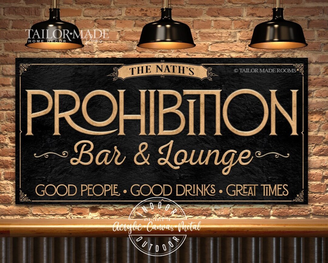 Prohibition Sign, Speakeasy Sign, Speakeasy Bar Decor, 1920's Speakeasy ...