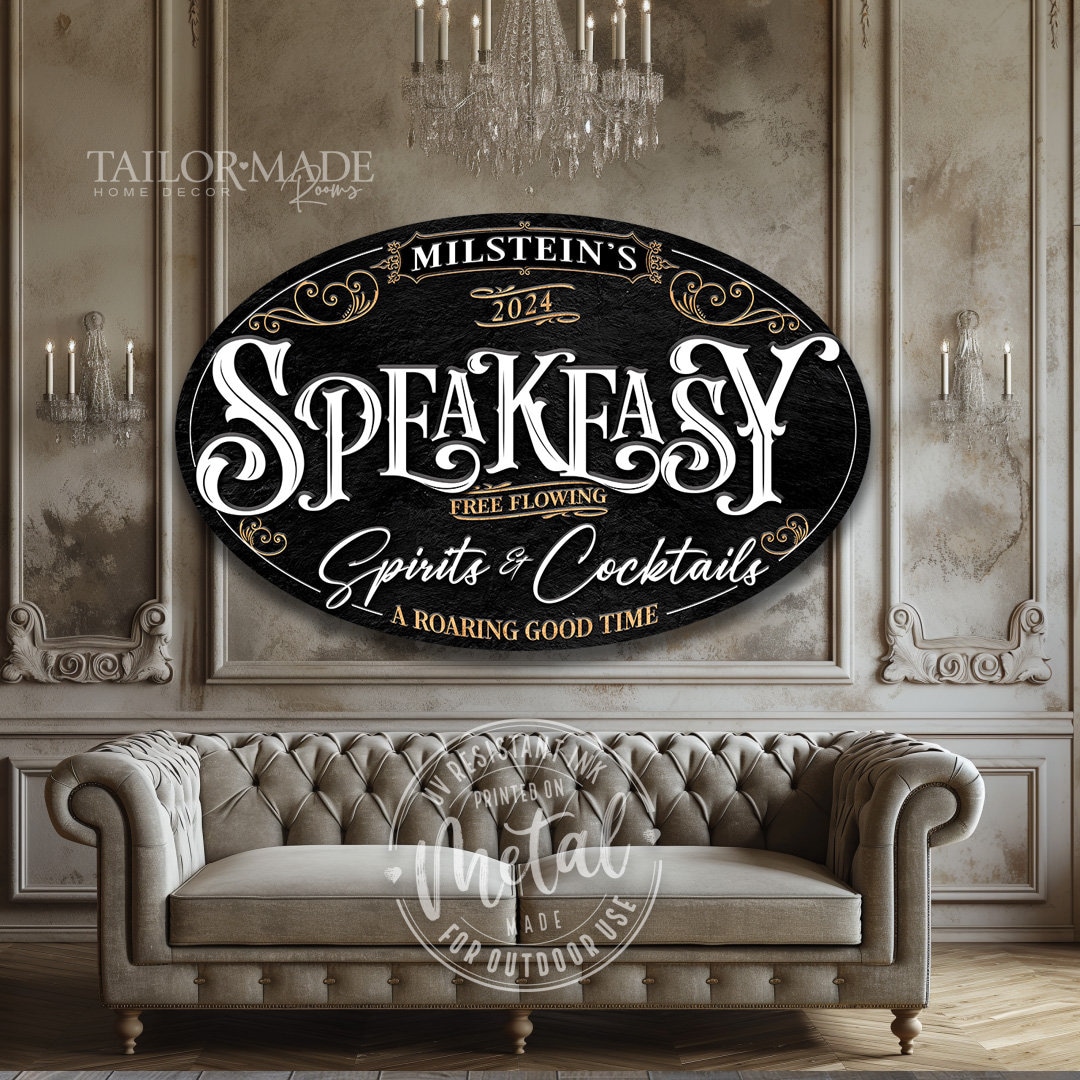 Speakeasy Lounge Sign, Speakeasy Signs, Metal Speakeasy Lounge Sign, Bar Wall Decor,prohibition ...